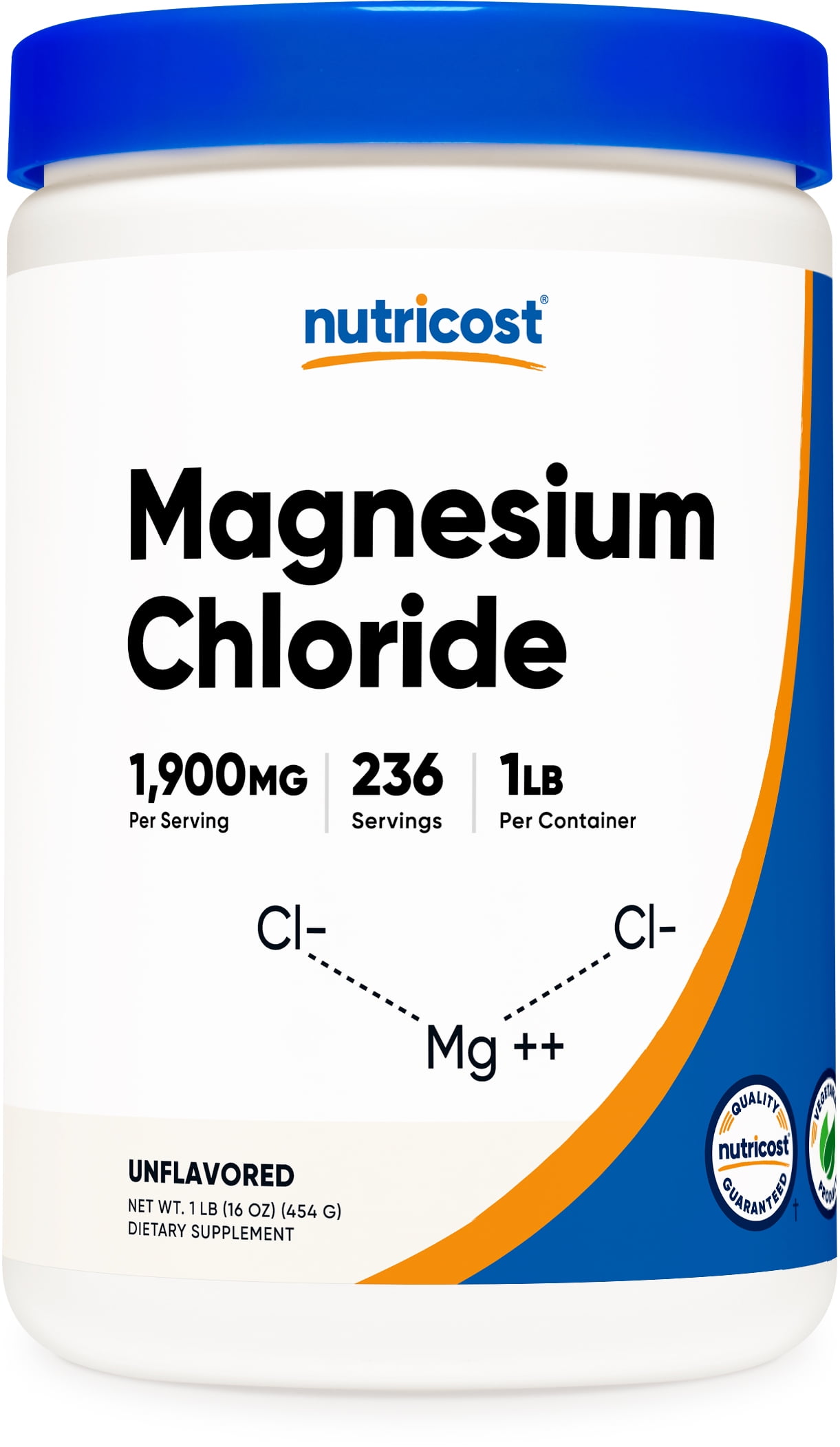 Nutricost Magnesium Chloride Powder 1LB- Gluten Free, Non-GMO ...