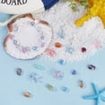 1 Set 120Pcs 4 Styles Transparent Glass Beads Mixed Shapes Mixed Color ...