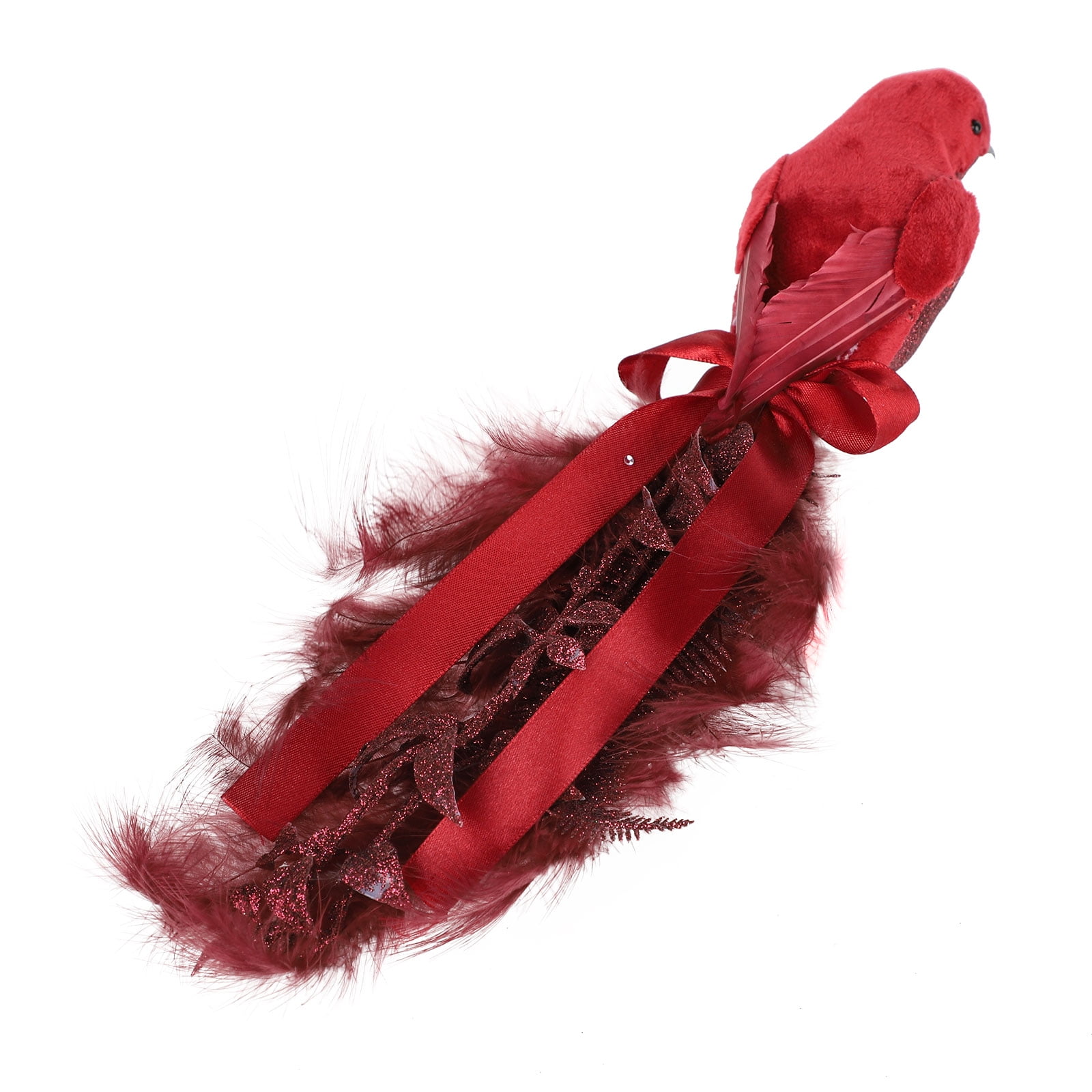 Artificial Christmas Red Birds Hand-Made Realistic Bird Landscape ...