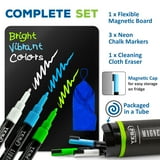 YES4QUALITY Magnetic Black Dry Erase Board for Fridge 12x8 inches with ...