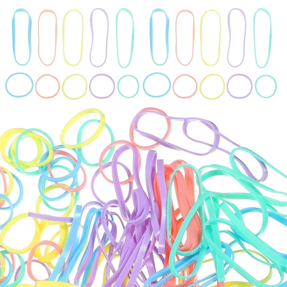Equate Colorful Hair Elastics Pack of 1500 for Ponytails, Buns, and ...