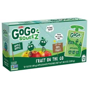 Gogo Squeez Fruit On The Go, Apple Cinnamon, 3.2 Oz. (18 Pouches ...