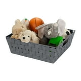 Simplify 2 Pack Large Woven Shelf Storage Basket in Grey - Walmart.com