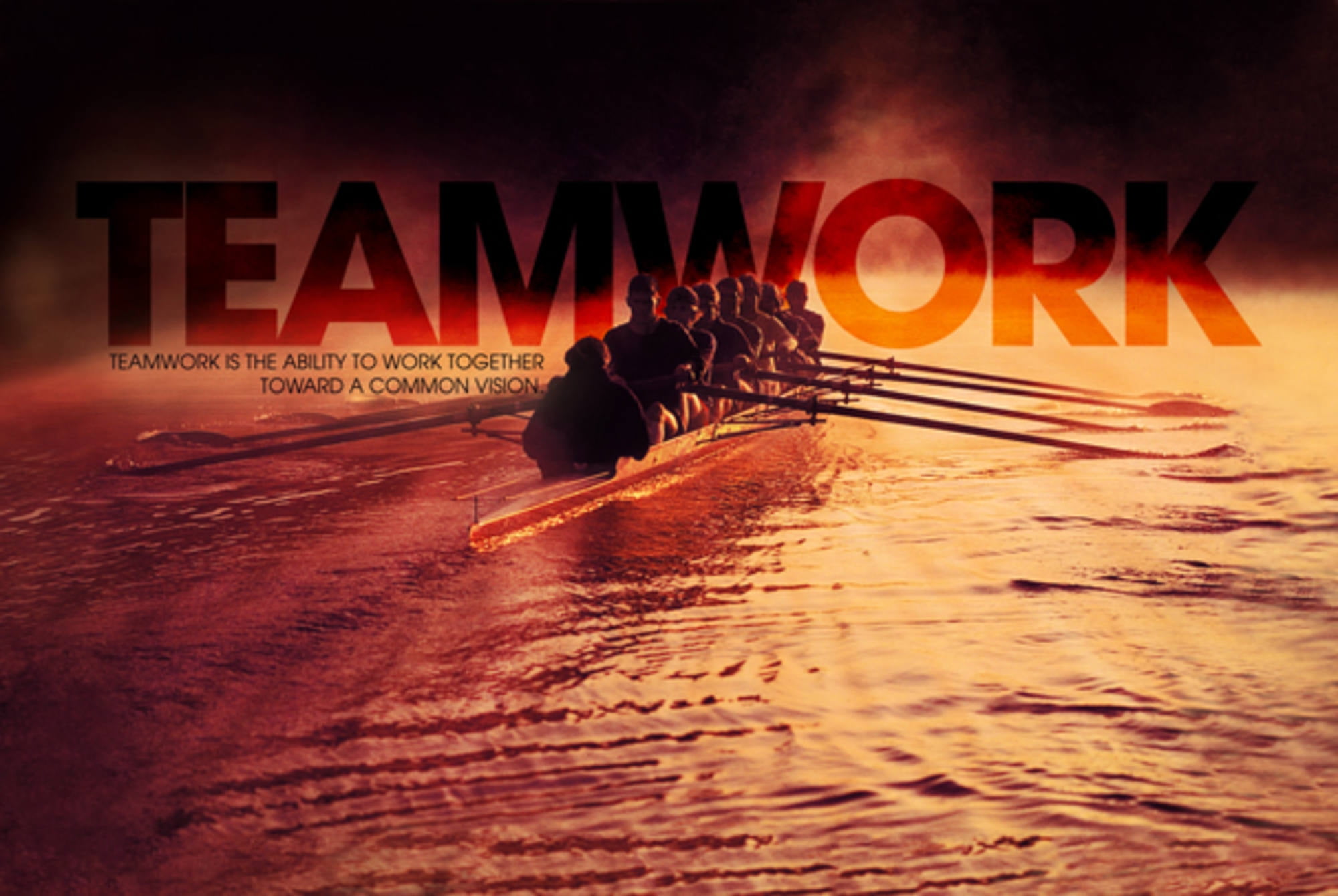 Successories Peel & Stick Motivational Wall Decal: Teamwork Rowers (24 ...