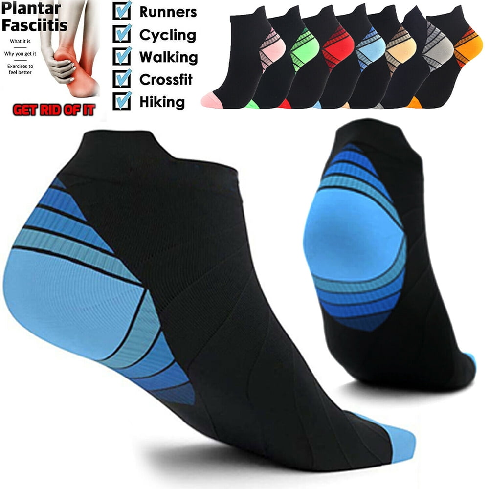1-6 Pairs Compression Socks Plantar Fasciitis for Women Men 15-20 mmhg ...