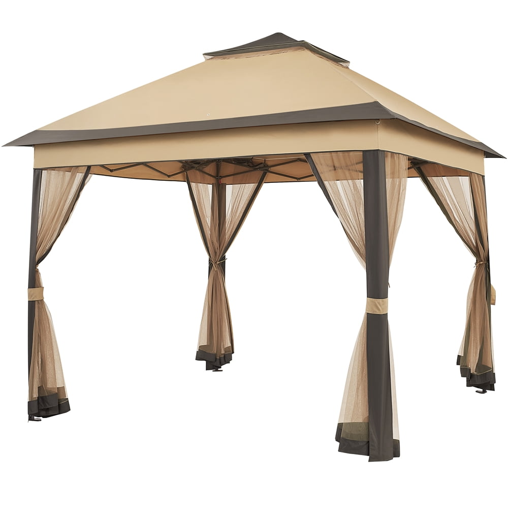 Click here for Yaheetech 11×11 Ft Pop Up Gazebo Tent With 4 Mesh... prices