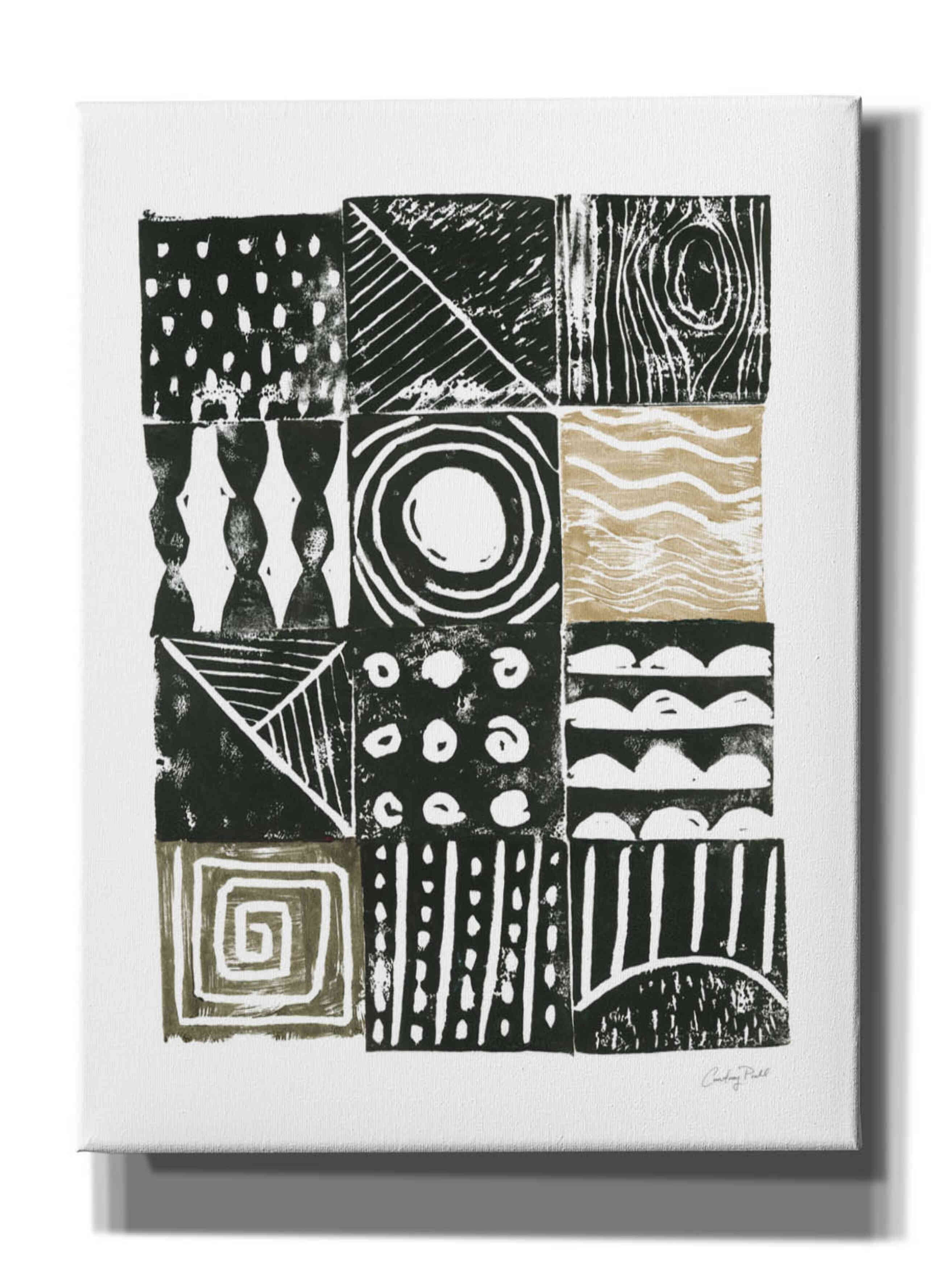 Epic Graffiti 'Block Print I Green Sand by Courtney Prahl, Canvas Wall ...