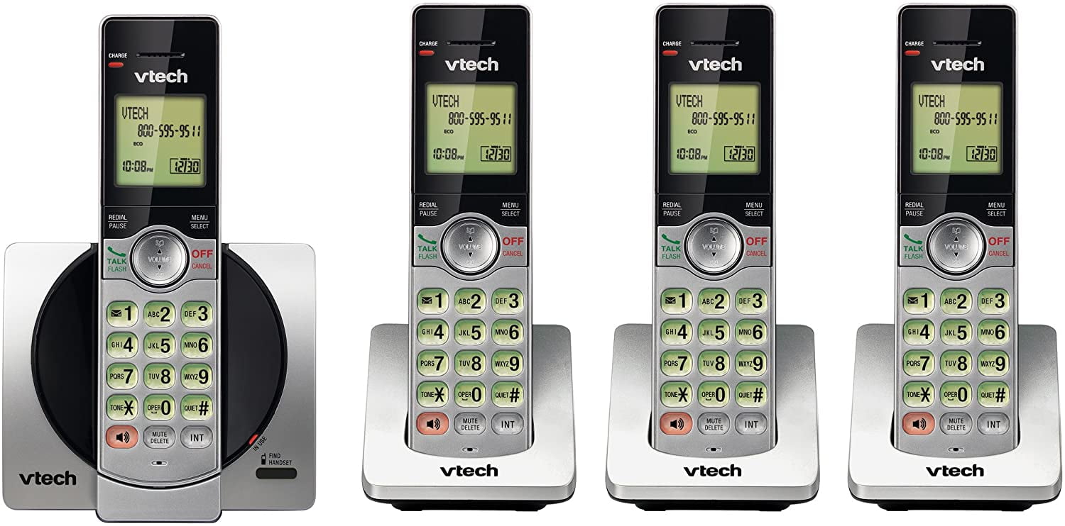 VTech DECT 6.0 Four Handset Cordless Phones with Caller ID, Backlit ... VTech DECT 6.0 Four Handset Cordless Phones with Caller ID, Backlit ...
