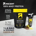 Ascent Native Whey Protein Powder Blend, Chocolate, 1 lb - Walmart.com