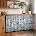 Blue Coastal Cabinet Curtains for Kitchen 28"W x 51"L, Summer Starfish ...