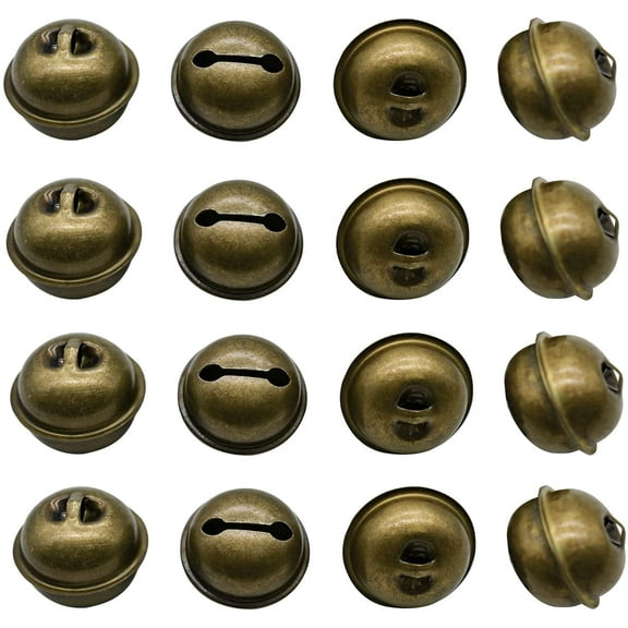 50pcs Jingle Bells Vintage Bronze Metal Christmas Jingle Bells Charms ...