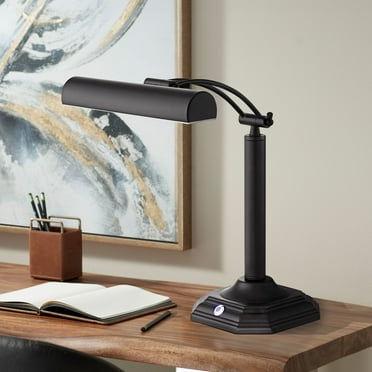 360 Lighting Flynn Desk Lamp, 25" High, Black Silver, USB Charging ...