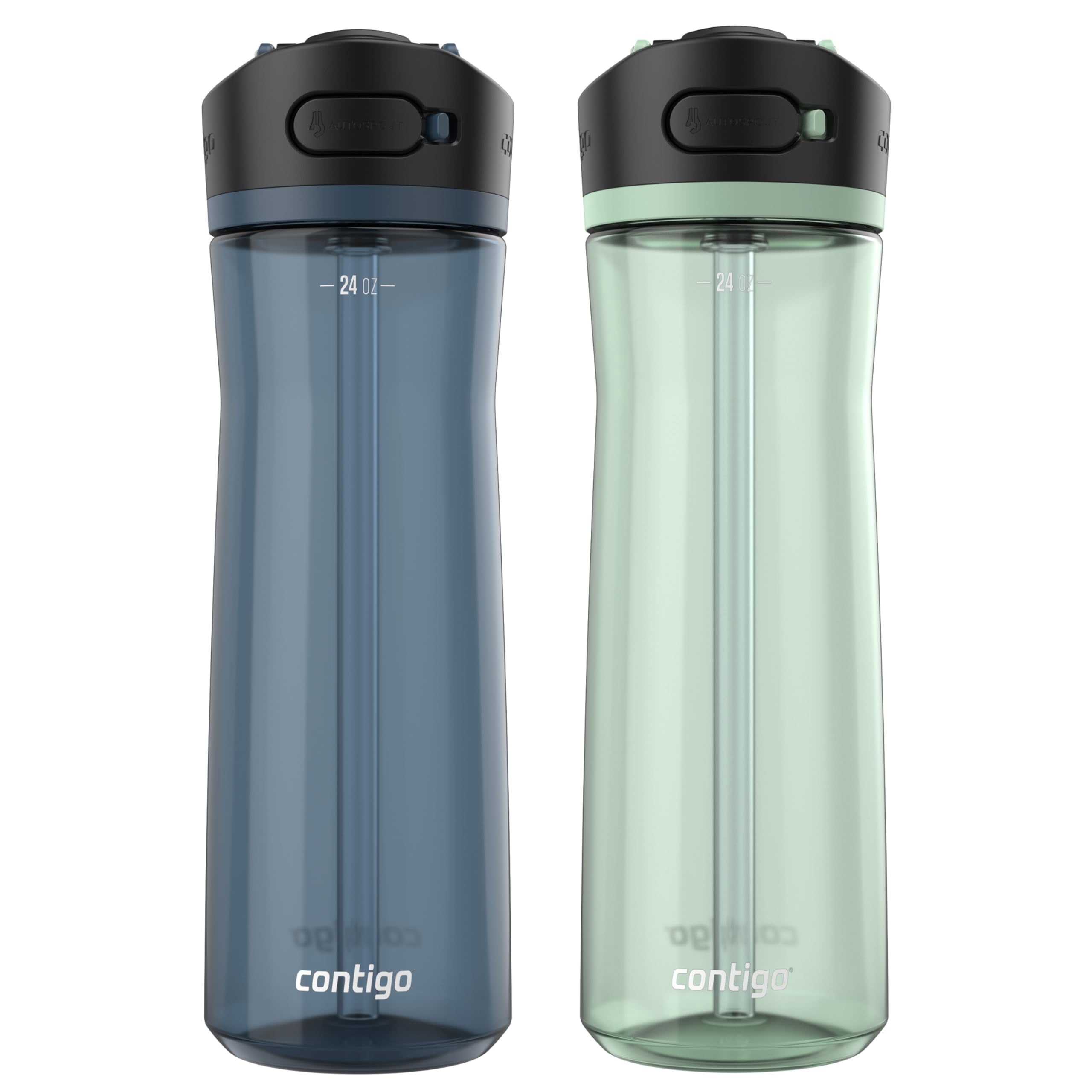 Botella de agua Contigo Ashland 2.0 AUTOSPOUT 700 ml, paquete de 2 ...