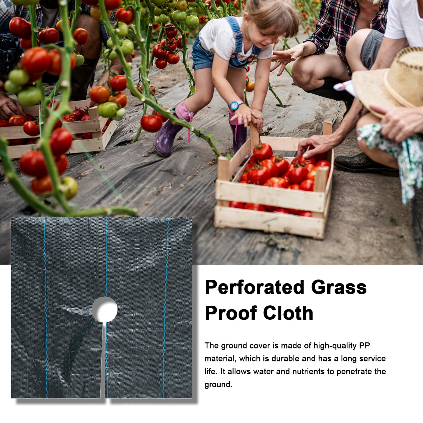 Anvazise 2Pcs Weeding Cloth Water Seepage Anti-UV Easy to Cut 80x80cm ...