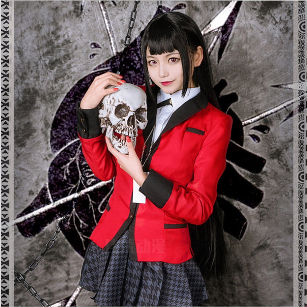 Buy Complete Set Runa Anime Yumeko Jabami Cosplay Costume Female School ...
