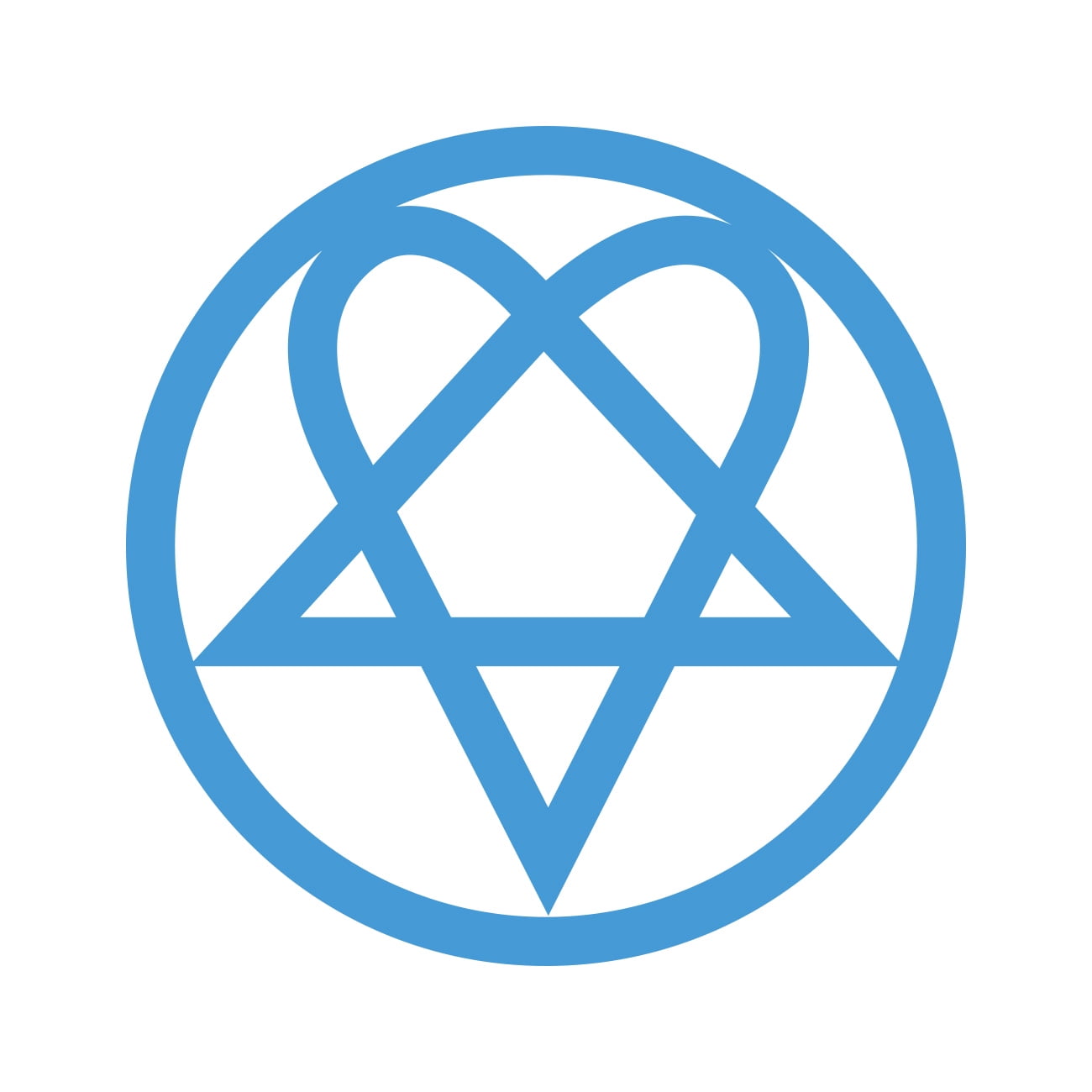 Heartagram Sticker Decal Die Cut - Self Adhesive Vinyl - Weatherproof ...