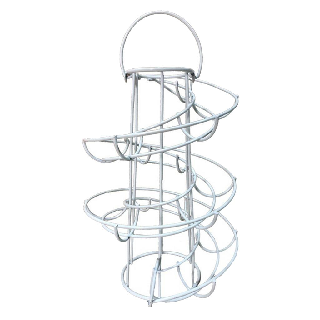 Modern Iron Spiral Egg Storage Roller Rack Keeper Space Saver 24 Eggs ...