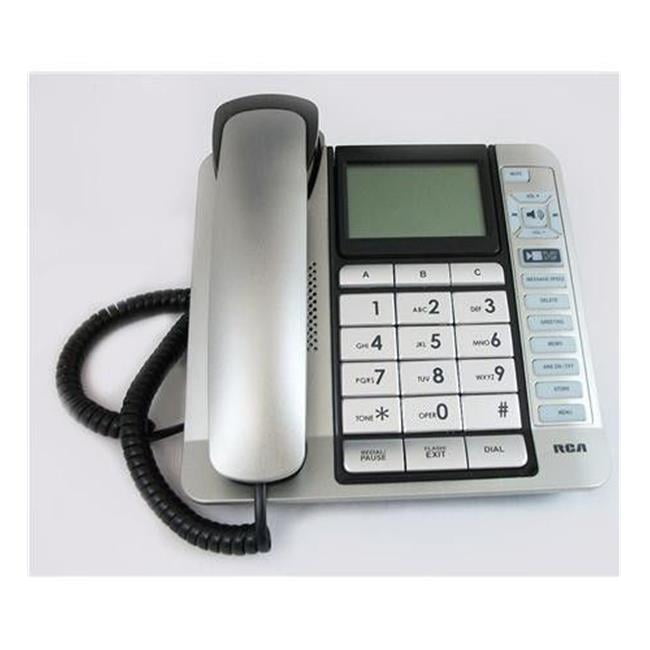 Rca 11141Bsga Silver Corded Desktop Phone Answering Machine - Walmart.com