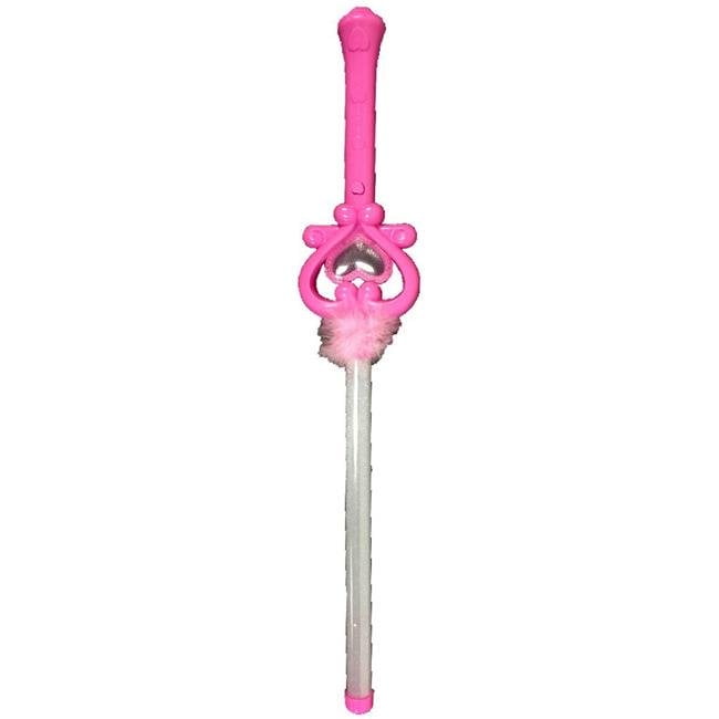 18 in. Plastic Heart Shaped Light Up Magic Wand, Pink - Case of 24 ...