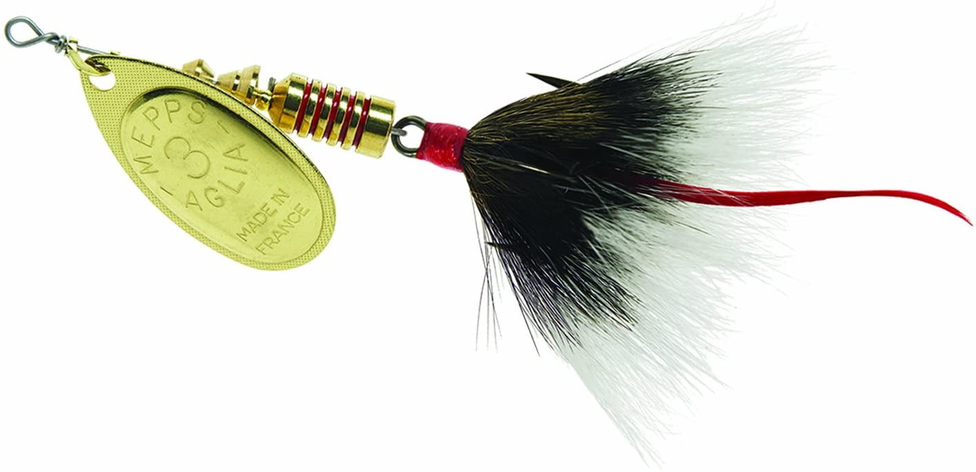 Mepps Aglia Dressed Treble Spinner Gold/Grey Size 3, 1/4 Oz - B3ST G-G ...