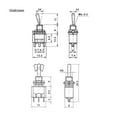 Mini Toggle Switch SPDT 3 Position 3 Pins ON/Off/ON Switch Replacement ...