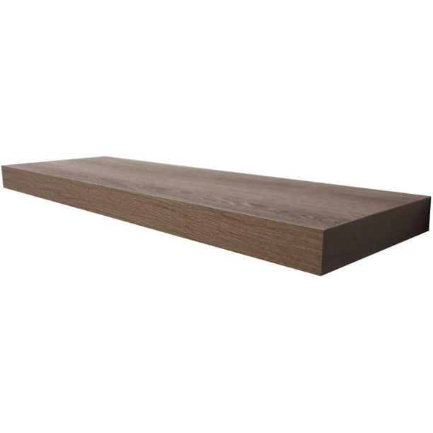 Tablette autoportante de 24 po x 8 po x 1,5 po en MDF bois flottant ...