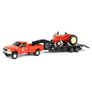 ERTL Die-Cast Ford F-350 Pickup Toy Farm Playset with Gooseneck Trailer ...