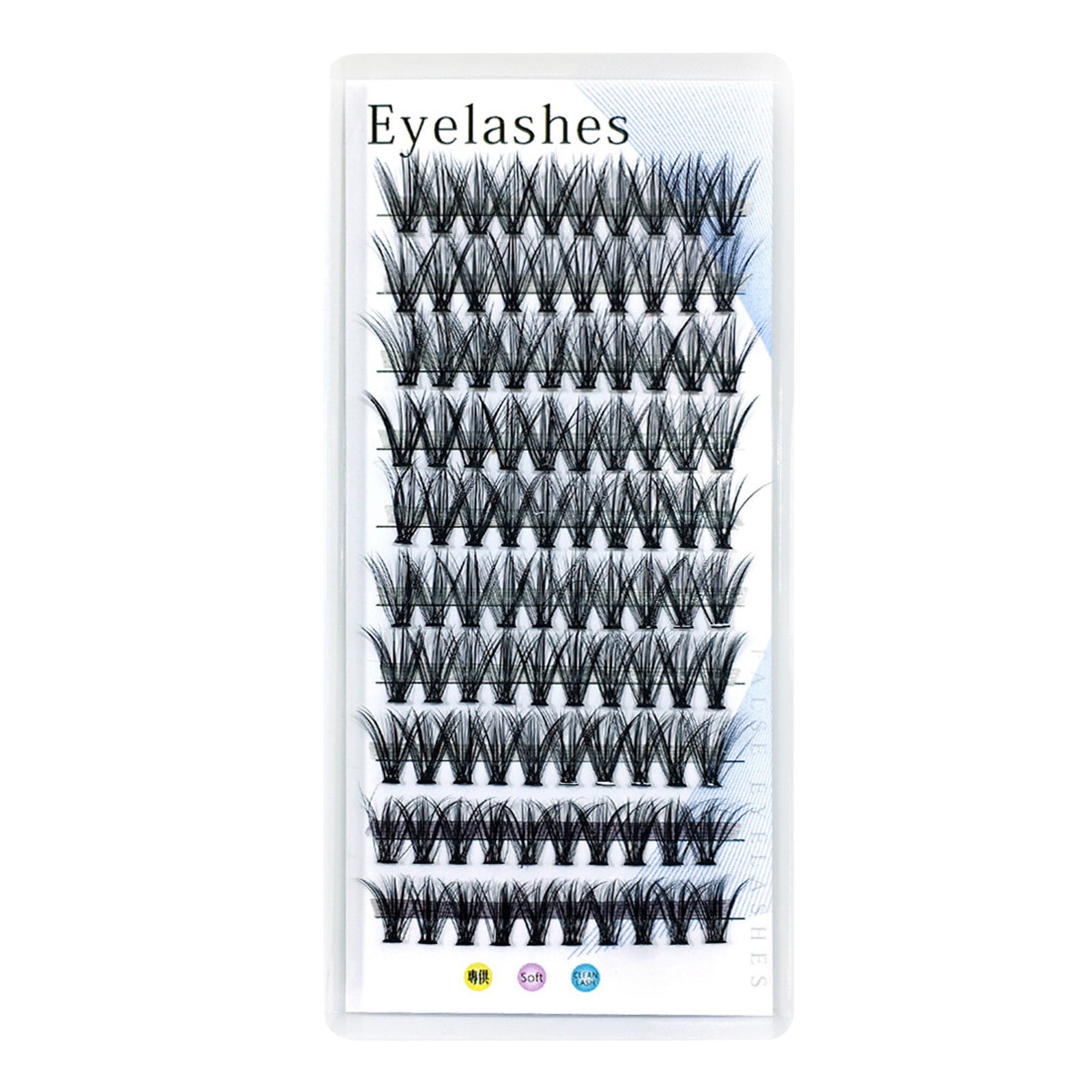 GWAABD Natural False Eyelashes Colored Eyelash Clusters Curly Eyelashes ...