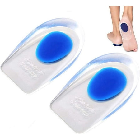 2 Pair Gel Heel Cups - Silicone Orthotic Cushions Shoe Inserts for ...