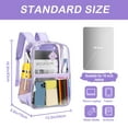 SANMADROLA Clear Backpack Heavy Duty, PVC See Through Book Bag for ...