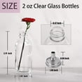24 Pack 2 oz Small Clear Glass Bottles with Lids & 4 Funnels - 60ml ...