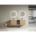 LHYY 60''Wall-Mounted Bathroom Vanity with White Ceramic Sink and ...