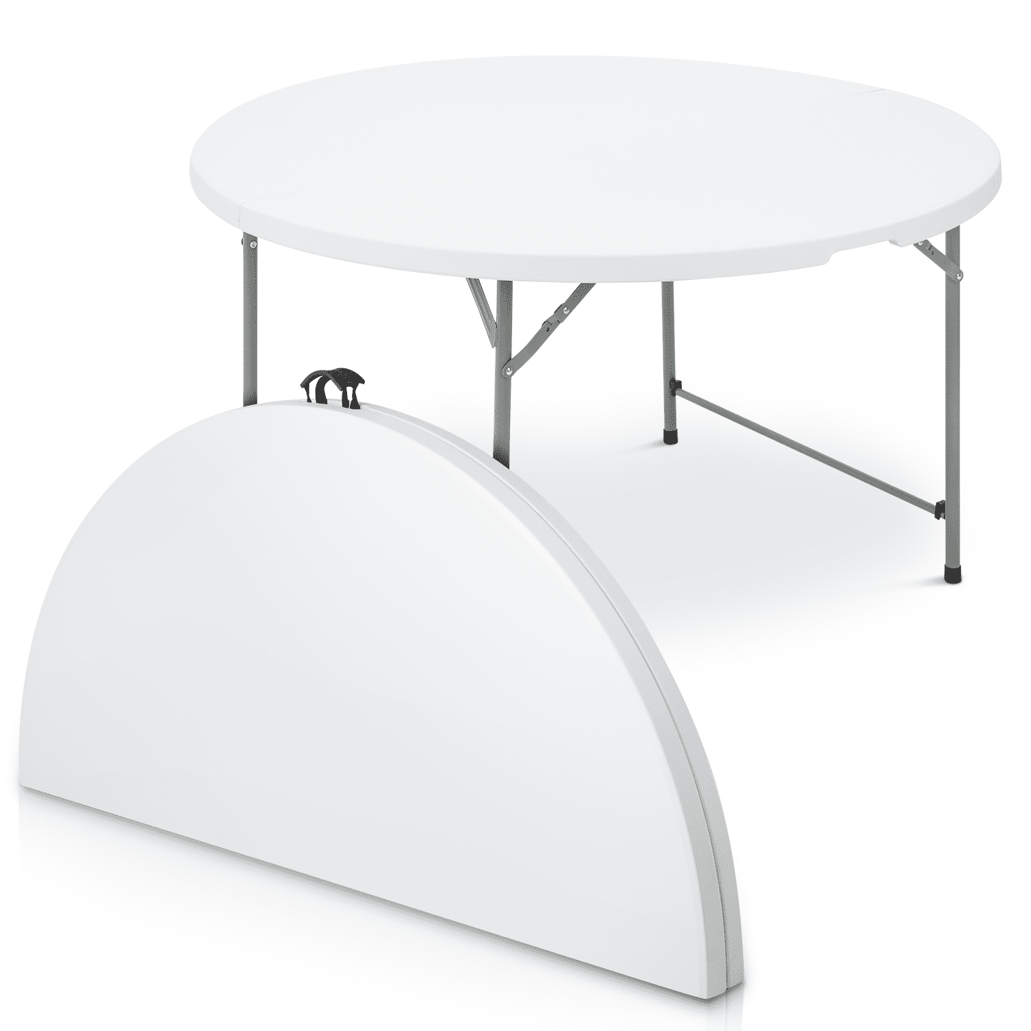 Magshion Round Foldable Table, 4.5Ft Heavy Duty Commercial Event ...