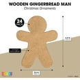 24 Pack Wooden Gingerbread Men for Crafts, DIY Christmas Ornaments (3.5 ...
