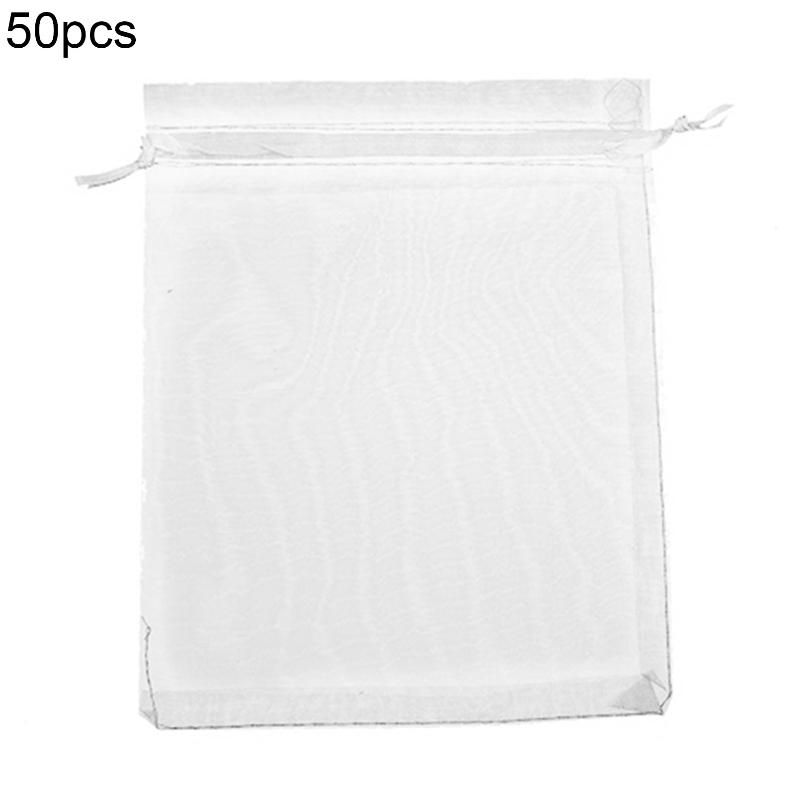 50 Pcs Organza Jewelry Gifts Drawable Box Wedding Gift Candy Mini Pouch ...
