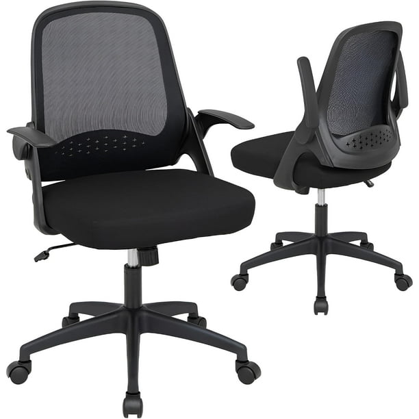 Ergonomic Office Task Chair with Tilt Tension Backrest and Flip-up ...