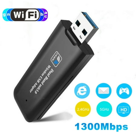 USB WiFi Adapter 1200Mbps for PC,Mini Wireless Network Adapter USB 3.0 ...