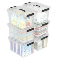 Superio Clear Storage Boxes with Hinged Lids, 10 Qt, 4 Pack, Stackable, Transparent, Heavy-Duty ...