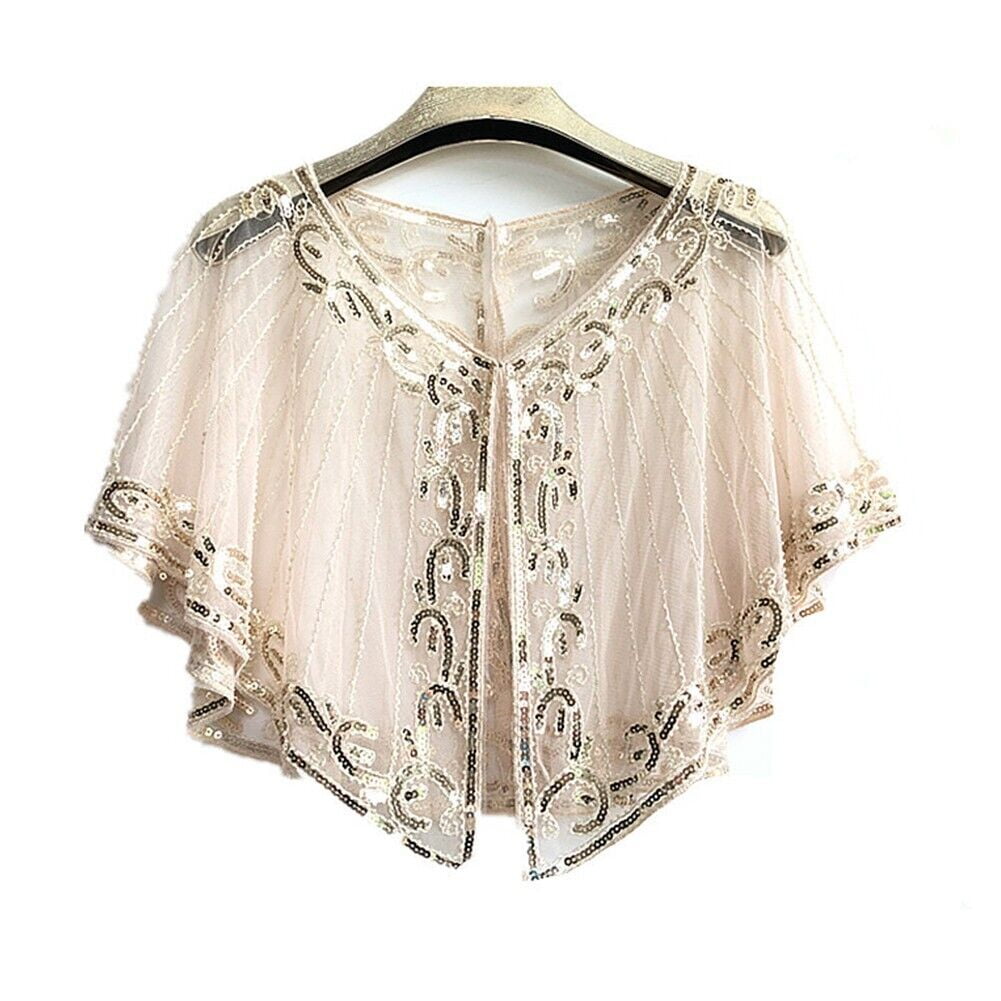 Vintage-Boutique Beaded Sequin 1920s Retro Shawl-Flapper Deco Evening ...