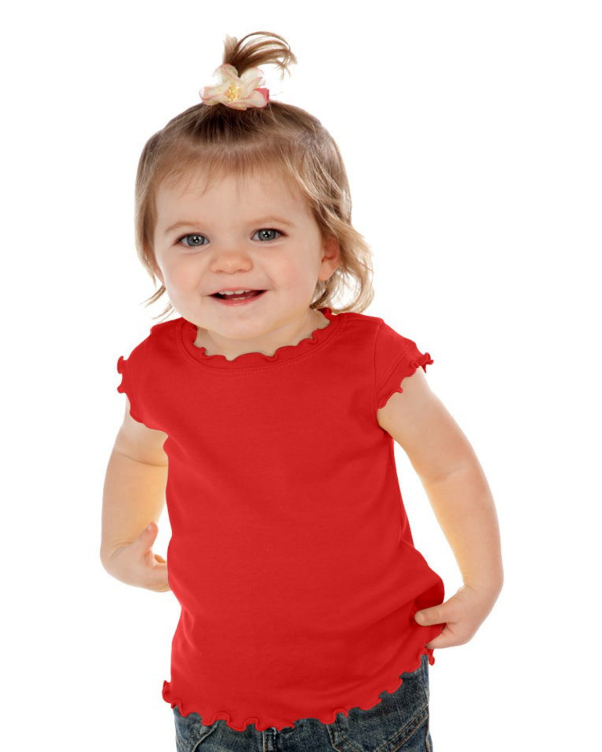 Kavio Infants Lettuce Edge Top Scoop Neck Cap Sleeve Style I1C0252 ...