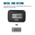 Runleader Digital LCD Hour Meter Kit AC/DC 5V to 277V Initial Hours Lawn Mower Tractor Generator ...