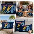 2 Pack Outdoor Waterproof Throw Pillow Covers,Cartoon Instruments on ...