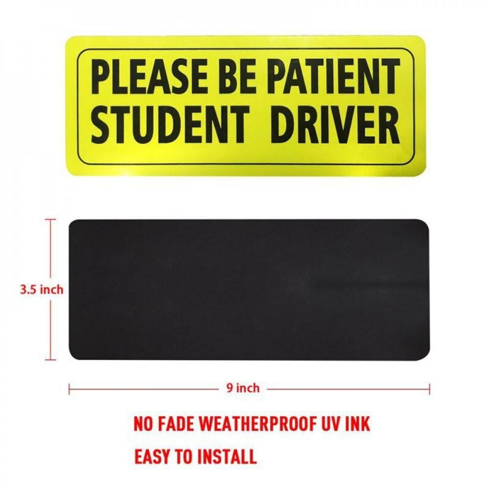 Buy Student Driver Magnet bumper Safety Sign Vehicle Bumper Magnet Car ...