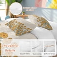 3 Piece Orange Flower Duvet Cover Set California King,Microfiber ...