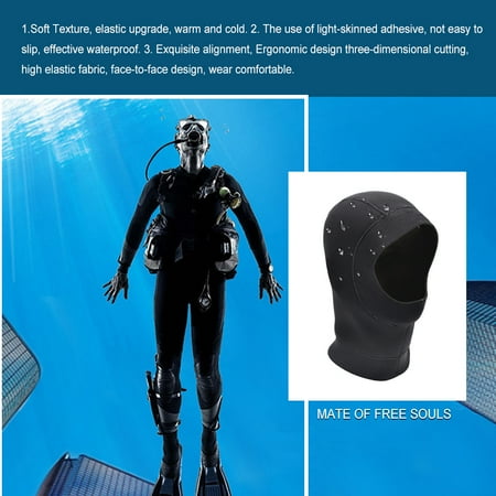 Neoprene Diving Hat Professional 3mm Waterproof Ergonomic Watersport of ...
