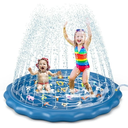 AIMTYD Sprinkler for Kids Toddlers Splash Pad Play Mat 60" Inflatable ...