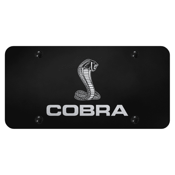 Ford Cobra Laser Etched Logo License Plate (Black) - Walmart.com