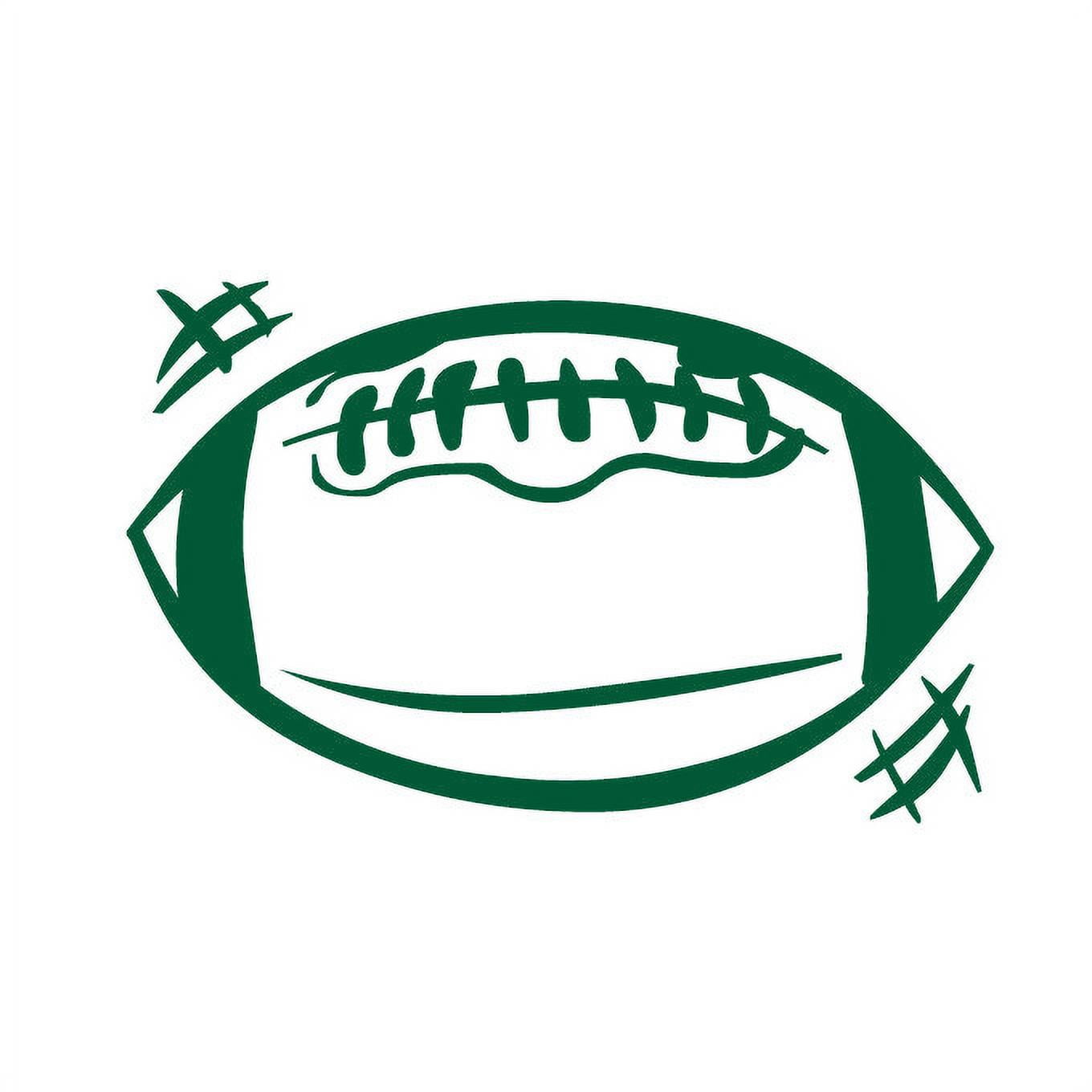Football Vinyl Graphic - Small - Forest Green - Walmart.com