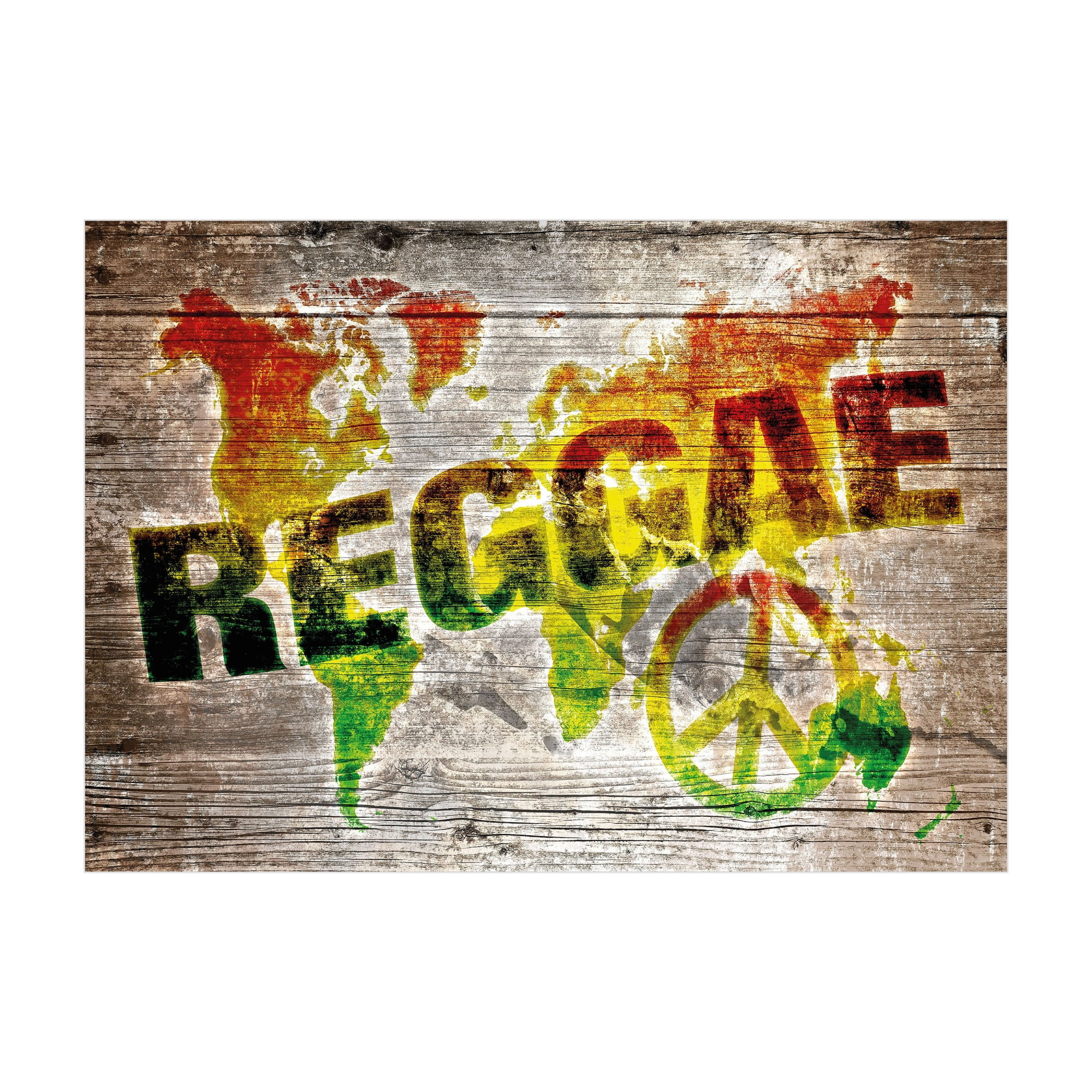 Ambesonne Rasta Jigsaw Puzzle, World Map Reggae Words, Heirloom-Quality ...