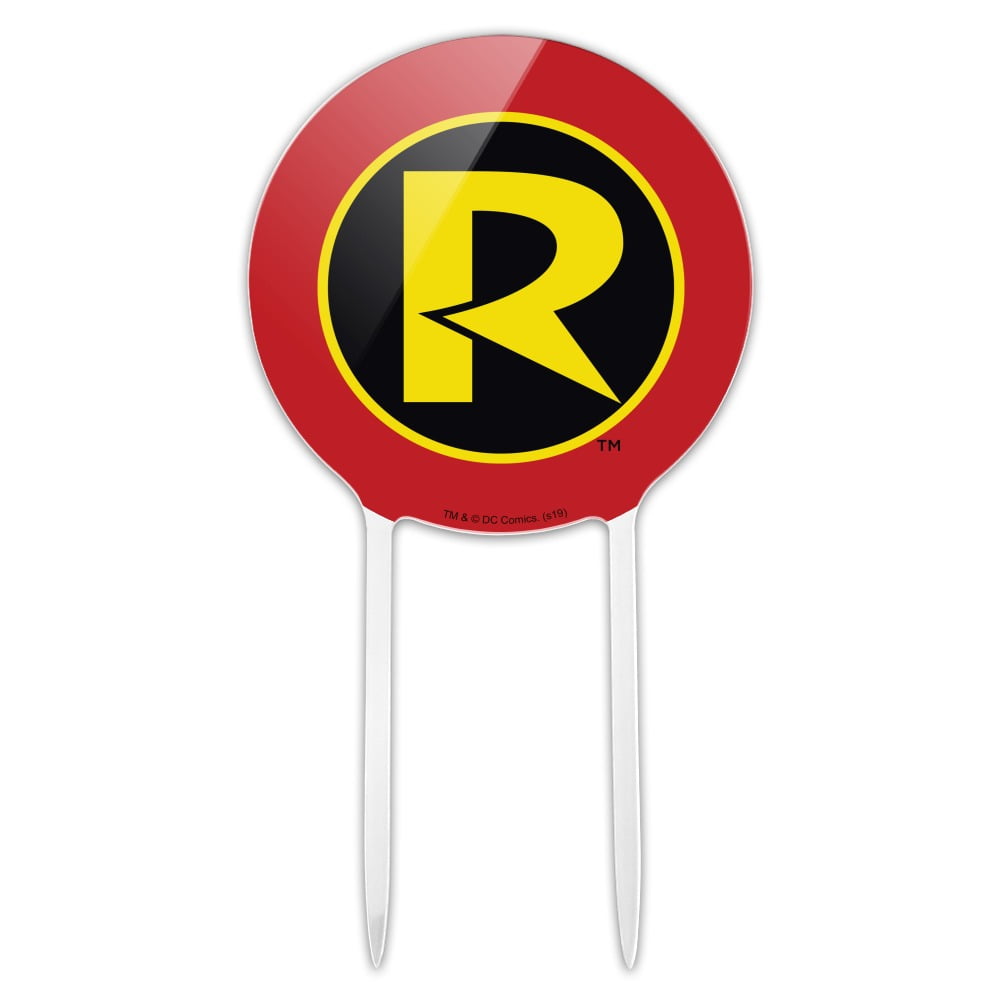 Acrylic Batman Robin Logo Cake Topper Party Decoration for Wedding ...